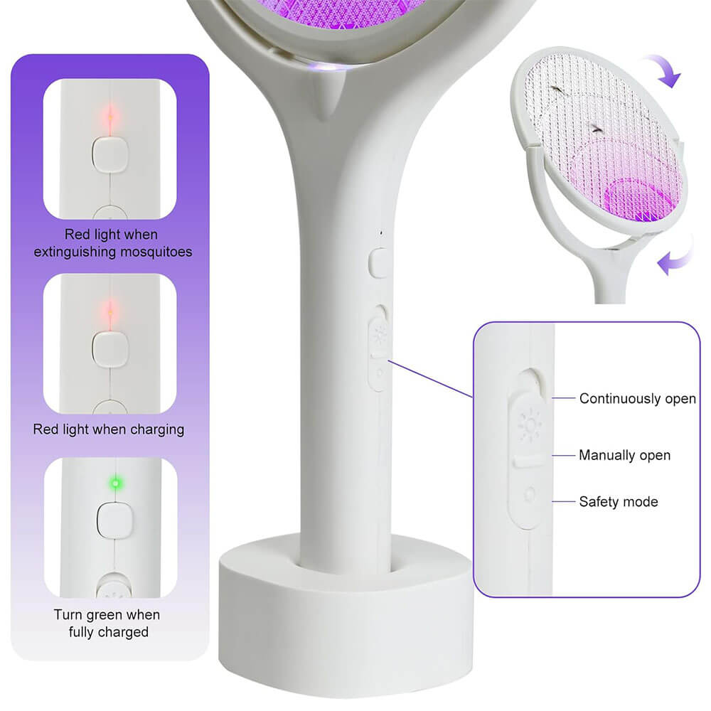 Electric Fly Swatter | Bug Zapper Racket | Hand Held Fly Zapper Bat ...